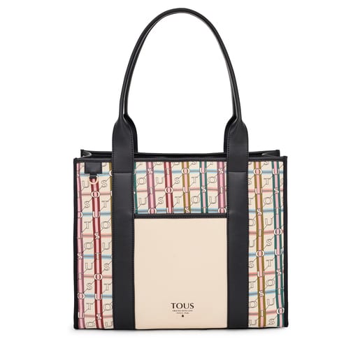 Large black and white Amaya Shopping bag TOUS Crossroad | TOUS
