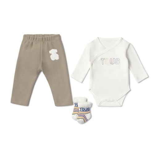 Newborn baby set in Cosmic ecru | TOUS