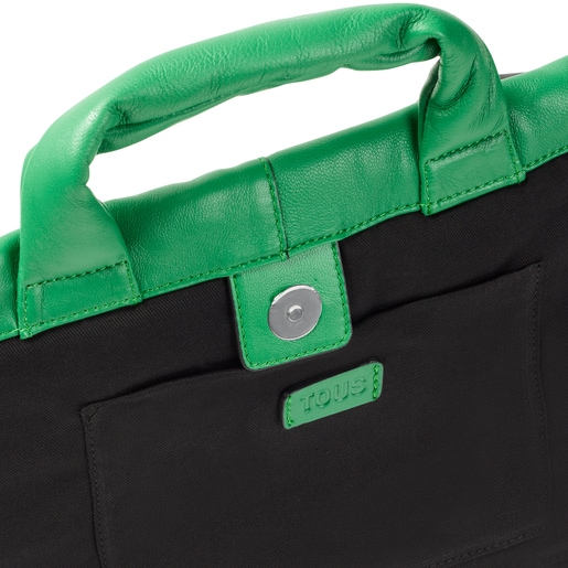 Saca mediana verde de piel TOUS Cloud | TOUS