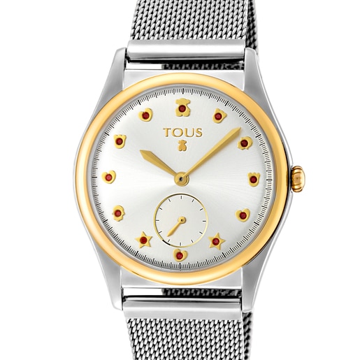 Two-tone gold-colored IP/Steel Watch | TOUS