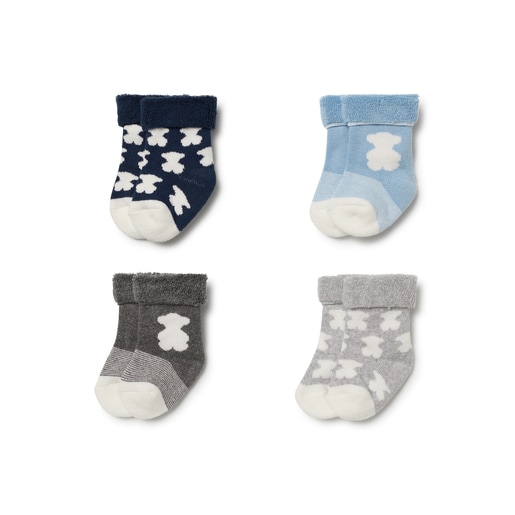 Pack 4 pares de calcetines Ssocks Azul Celeste | TOUS