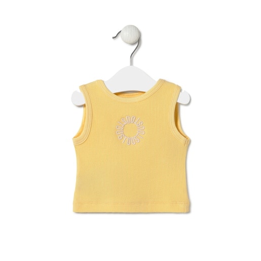 Sleeveless baby t-shirt in Classic yellow | TOUS
