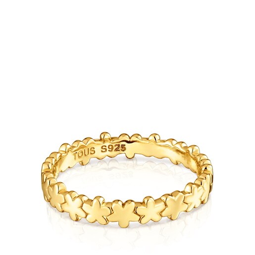 Flower Ring with 18kt gold plating over silver TOUS Motifs | TOUS