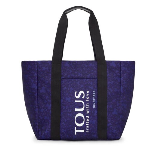 Large purple-colored nylon Kaos Mini Evolution Tote bag | TOUS
