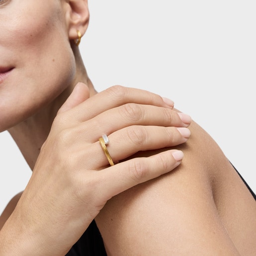 Medium two-tone Ring with bear motifs TOUS 1950 | TOUS