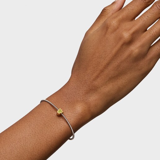 18kt gold plating over silver tulip Pendant and tsavorites TOUS 1950 | TOUS