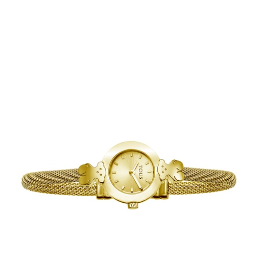 Reloj Chic Mesh de acero IP dorado | TOUS