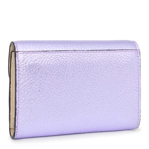 Lilac-colored leather TOUS Empire Card wallet | TOUS