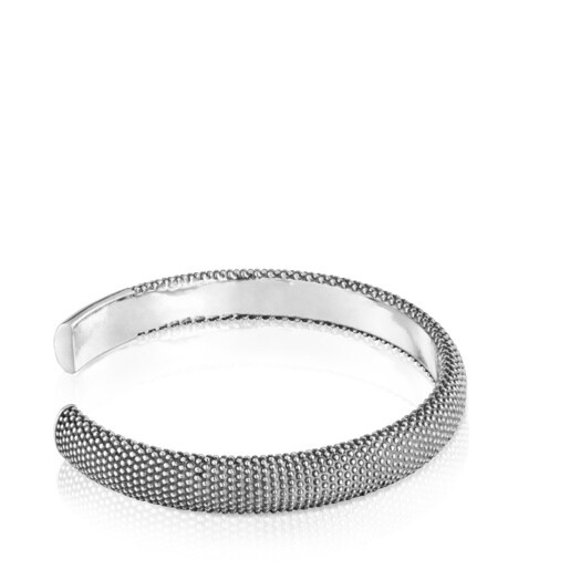 Aged silver textured Bangle TOUS Man | TOUS