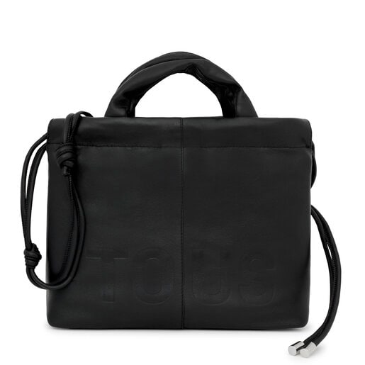 Saca mediana negra de piel TOUS Cloud | TOUS