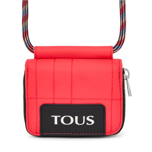 Coral-colored TOUS Empire Padded Hanging change purse | TOUS