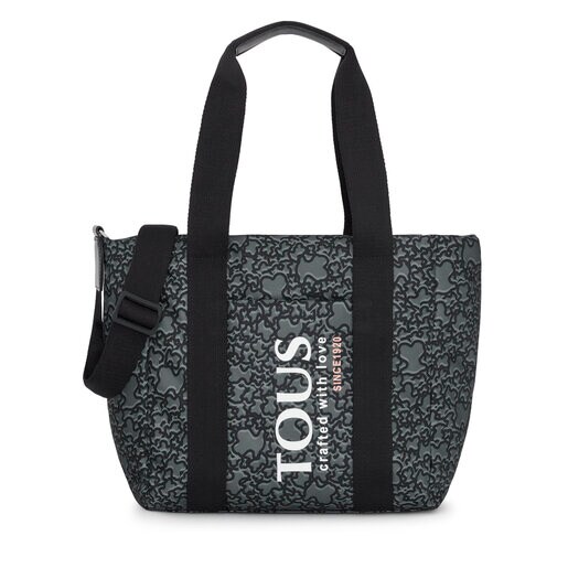 Small black nylon Kaos Mini Evolution Tote bag | TOUS