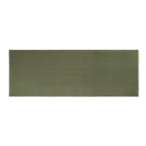 Khaki-colored jacquard TOUS Square Logo Foulard | TOUS