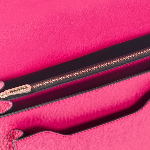 Medium fuchsia-colored TOUS La Rue Audree Crossbody bag | TOUS