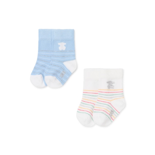 Pack 2 pares de calcetines de bebé SSocks azul | TOUS