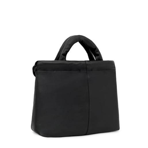 Saca mediana negra de piel TOUS Cloud | TOUS