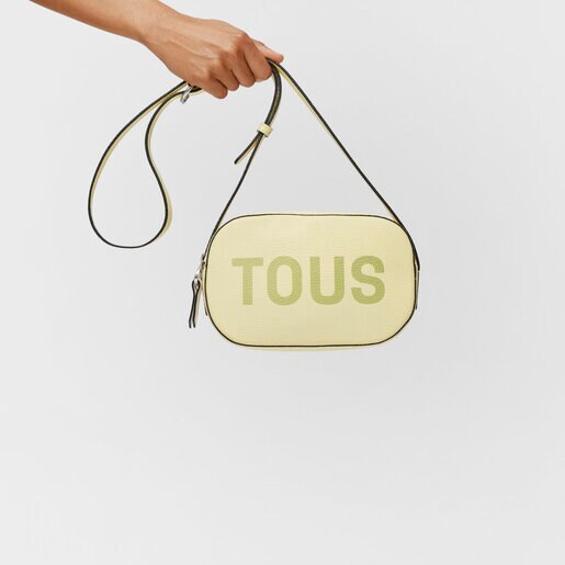 תיק צד TOUS Logo Lynn מעור בצבע צהוב | TOUS