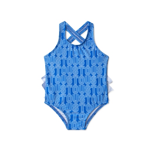 Girl s swimsuit in Line blue | TOUS