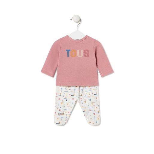 Newborn baby set in Geome pink | TOUS