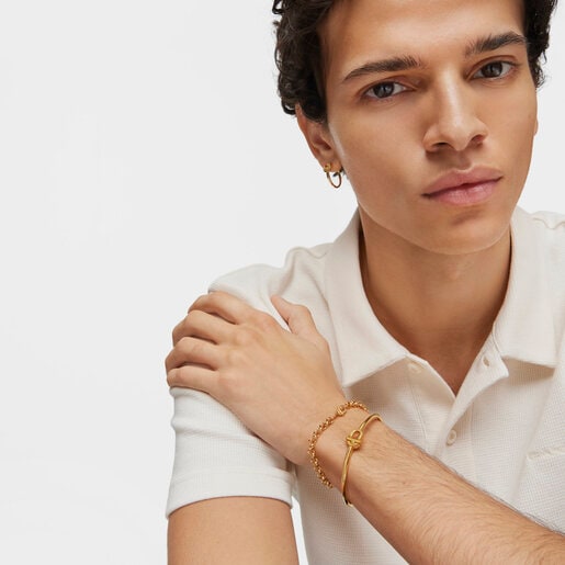 Bangle with 18kt gold plating over silver TOUS MANIFESTO | TOUS