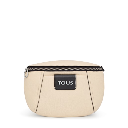 Beige leather TOUS Empire Waist bag | TOUS