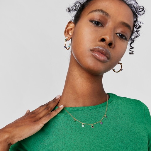 Collier Glory en Or Vermeil avec Pierres précieuses | TOUS