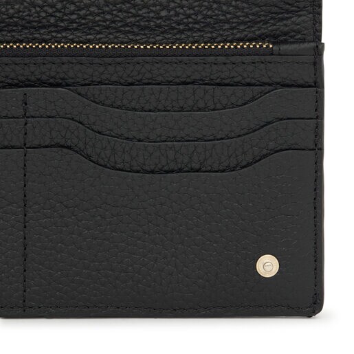Flat black leather TOUS Balloon Wallet | TOUS