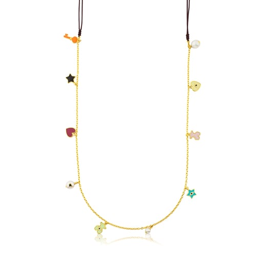 Vermeil Face Necklace | TOUS