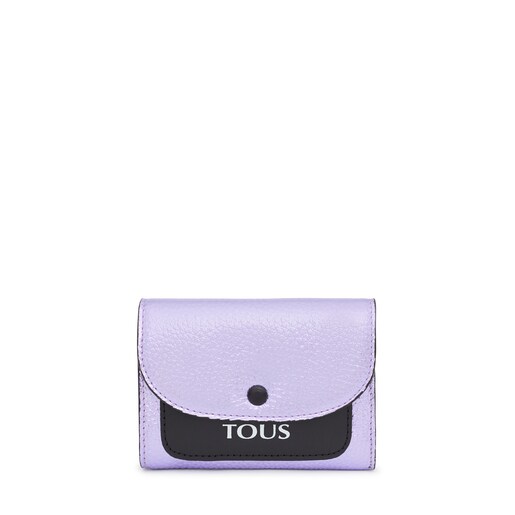 Lilac-colored leather TOUS Empire Card wallet | TOUS