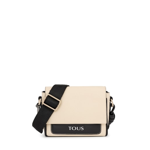 Small beige leather TOUS Empire Crossbody bag | TOUS