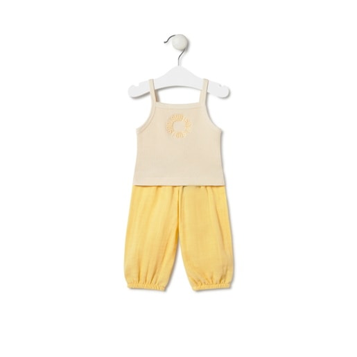 Conjunto de bebé niña Classic amarillo | TOUS
