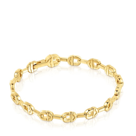 18kt gold plating over silver logo chain Bracelet TOUS MANIFESTO | TOUS