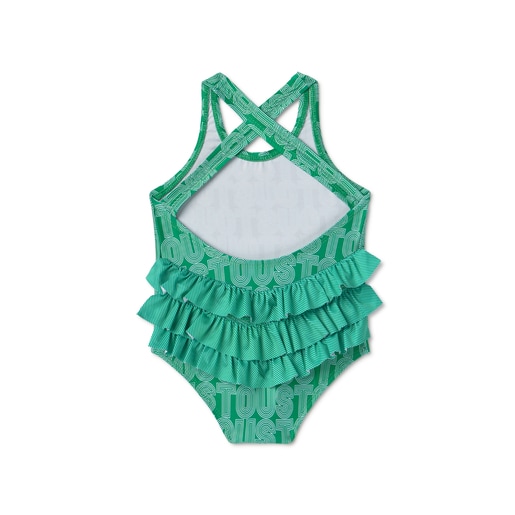 Banyador integral per a nena Line verd | TOUS