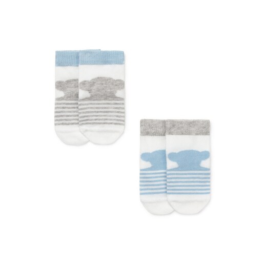 Pack 2 pares de calcetines Ssocks Azul Celeste | TOUS