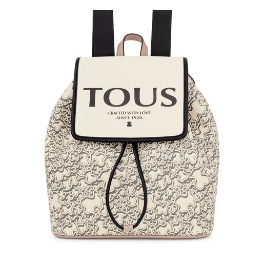 Beige TOUS Kaos Mini Evolution Flap Backpack | TOUS