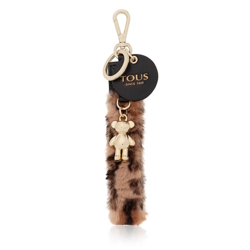 Beige and black Amaya Wild Strap key ring | TOUS