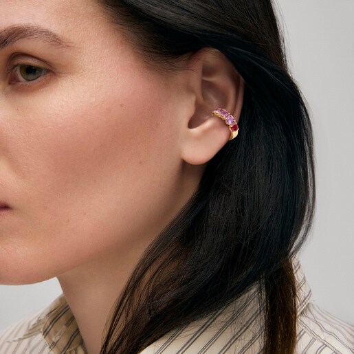 Earcuff de oro, amatista y rodolita TOUS ATELIER | TOUS