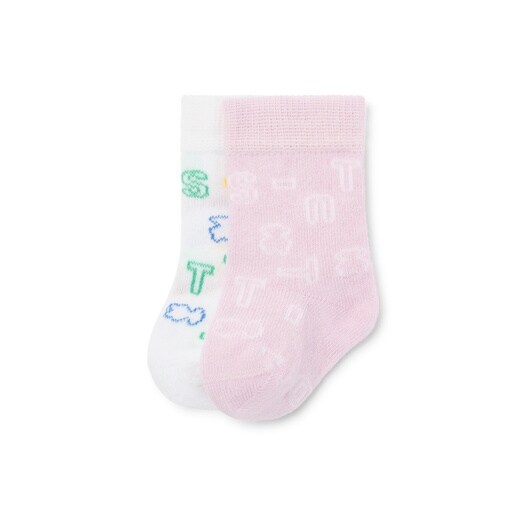 Pack of 2 pairs of baby socks in SSocks pink | TOUS