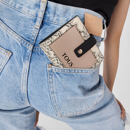 Small beige TOUS Kaos Mini Evolution Pocket wallet | TOUS
