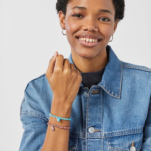 Pulsera de plata y magnesita teñida TOUS Icon Color | TOUS