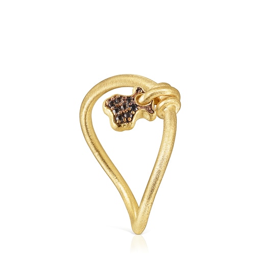 Silver vermeil Luah bear Ring with quartz | TOUS