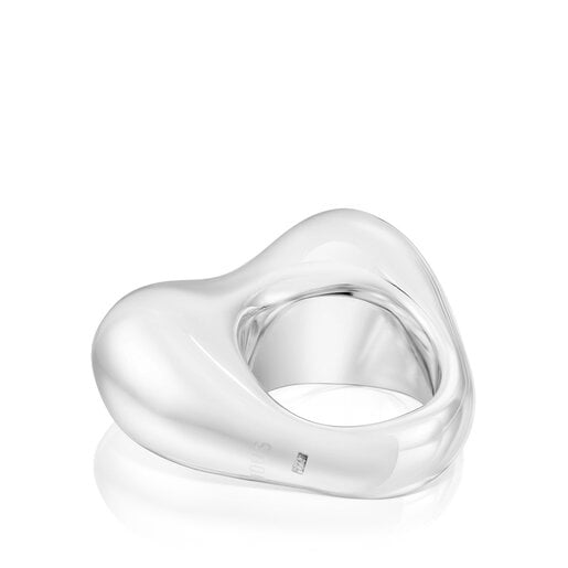 Silver domed heart Ring Tabit | TOUS