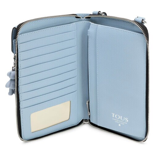 Blue TOUS La Rue Hanging Phone Pouch with Wallet | TOUS