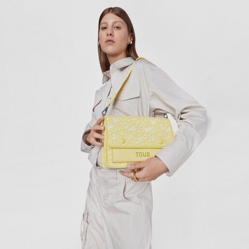 Medium yellow Kaos Mini Evolution Audree Crossbody bag | TOUS