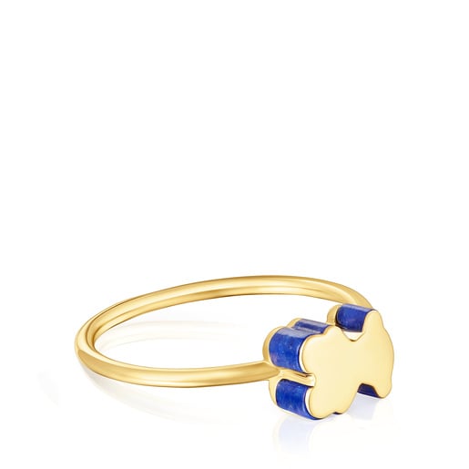 Ring TOUS 1952 aus Gold mit Bärenmotiv und Lapislazuli | TOUS