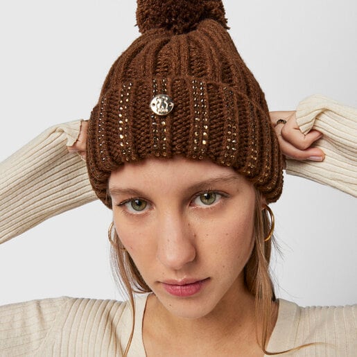 Bonnet Beanie Ellis Antic marron | TOUS
