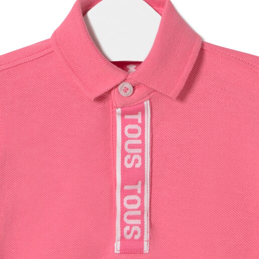 Piqué polo t-shirt in Casual pink | TOUS