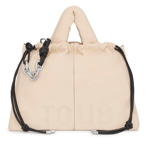 Saca grande beige de piel TOUS Cloud | TOUS