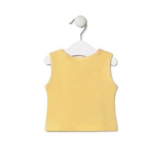 Sleeveless baby t-shirt in Classic yellow | TOUS