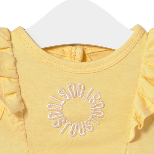 Body con volantes de bebé Classic amarillo | TOUS